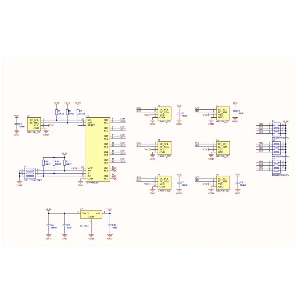 PaHub V2.1 Unité Multiplexeur I2C Kit de développement IoT Bus I2C on OnBuy