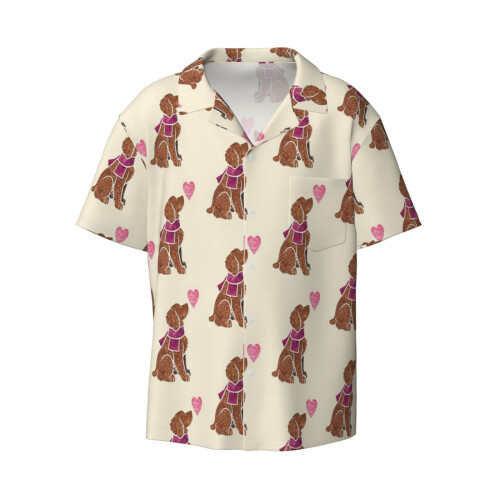 (Watercolour Working Cocker Spaniel_7059) Men's Hawaiian Shirts Cuban ...