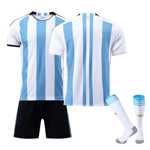 (Unnumbered, 18 (100-110cm)) Teens Kids Boys Football Kit Messi Sport ...