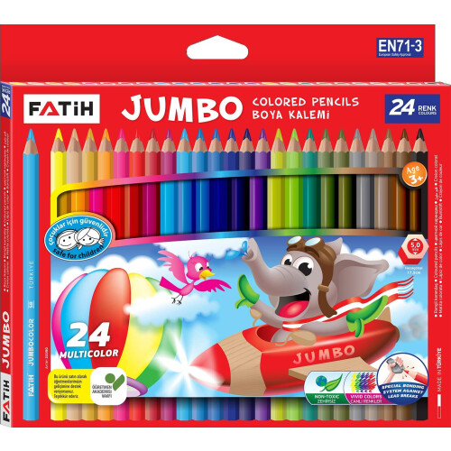 Creioane colorate jumbo | Set de 24 | Cu X Big Creion Sharchener | Pre ...