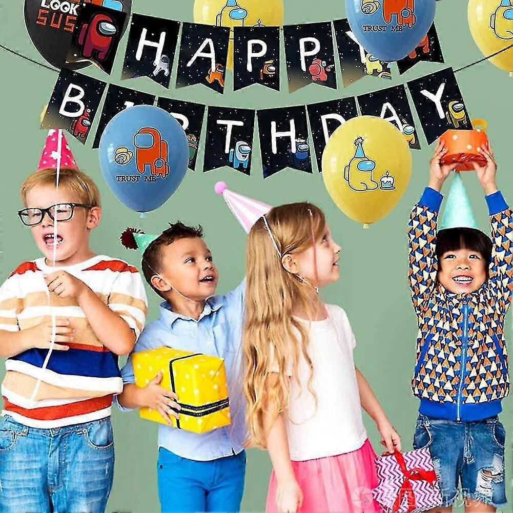 Among Us Birthday Party Decoration, Among Us Theme Party Decorations ...