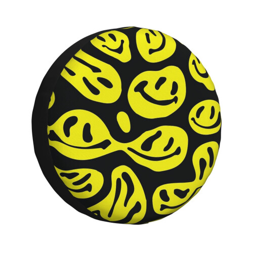 (Yellow Melted Smiley Faces_3426) Spare Tire Cover for RV Trailer ...