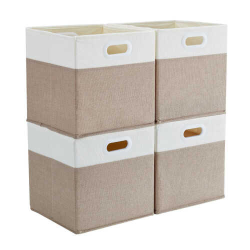 Mangata Cube Storage Boxes 25x25x25 cm, Fabric Storage Cube Baskets for ...