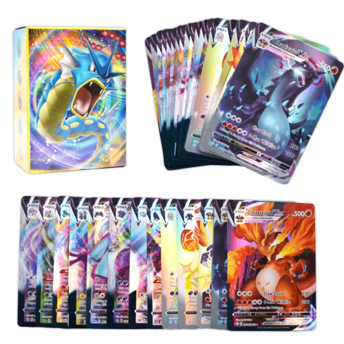 (60MEGA) New 50-300Pcs Charizard Pokemons VMAX Card MEGA EX GX TAG TEAM ...