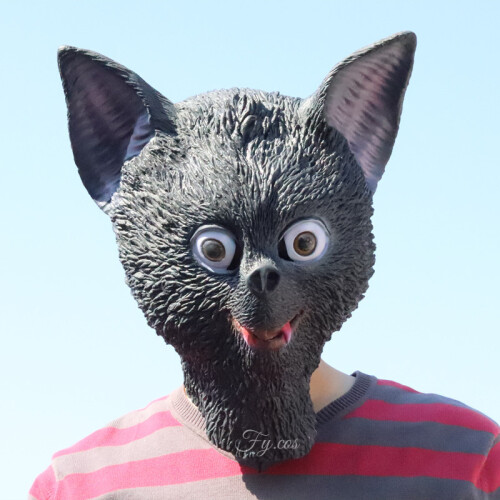 (Bat mask) Raptor Mask with Fur Original Furri Dragon Dinosaur Head ...