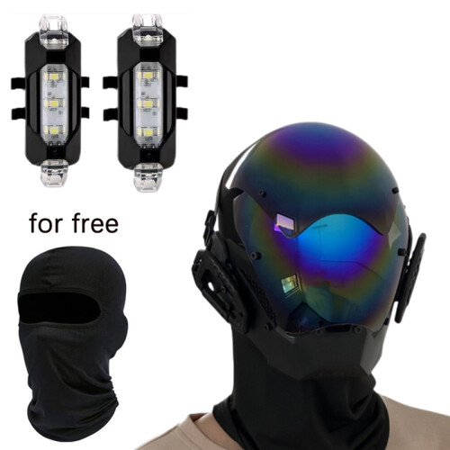 (CYBER00(White)) Personalized Black Cyberpunk Mask Cosplay Mechanical ...