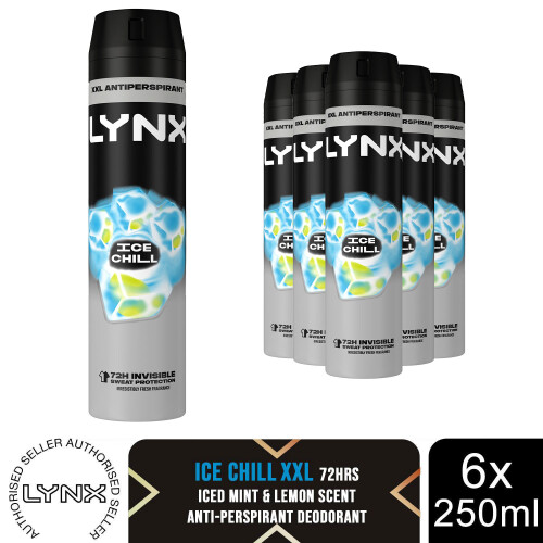 Lynx XXL 48H Dry Protection Anti Perspirant Deodorant, Ice Chill, 6 ...