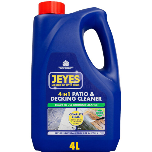 4 In 1 Patio & Decking Cleaner (4 Litre). Patio Cleaner Fluid for Paths ...
