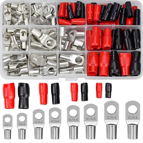 120 Pieces Crimp Lug Kit Car Electrical Terminals With Crimp Battery ...
