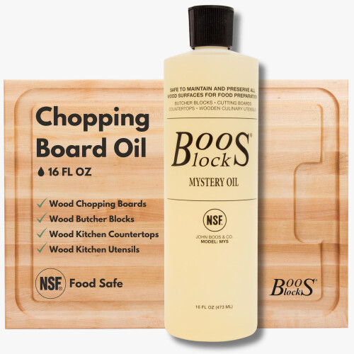Boos Block Mystery Oil (16 oz) - Wood Chopping Board Oil - Cutting ...