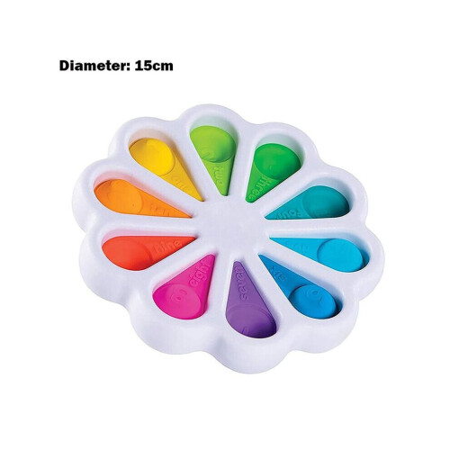 (Big Flower) Kids Dimples Fidget Toy Sensory Finger Relief Stress Toy ...