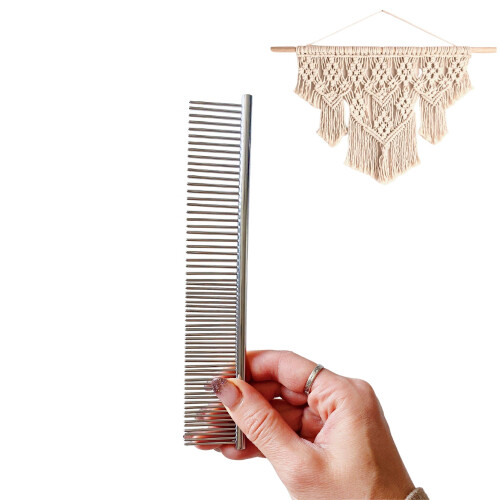 BOCHIKNOT Macrame Fringe Comb Stainless Steel Arts Crafts Comb For ...