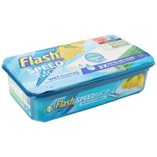 24 Pack Flash Speed mop Replacement Hygiene Mop Refill Wet Cloths ...