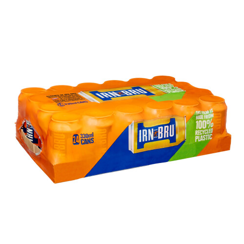 IRN-BRU Regular, 24 Pack Iconic Flavoured Fizzy Drinks Multipack Cans - 24 x 330ml Cans on OnBuy