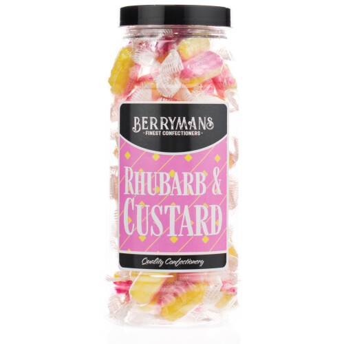 Original Rhubarb and Custard Sweets Retro Boiled Sweets Gift Jar By ...