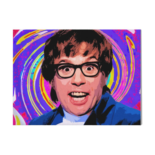 (Austin Powers=473) Canvas Print Film Retro Movie Vintage Cinema Poster ...