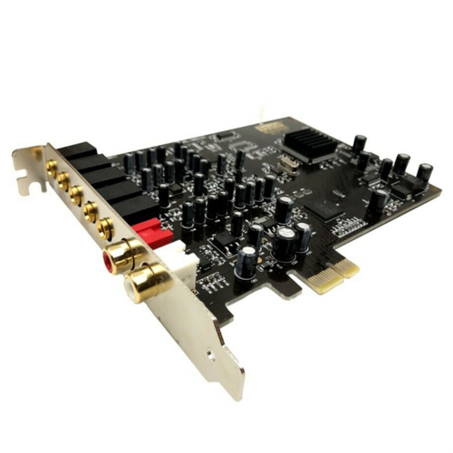 Carte son 5.1 PCI Express PCI-E avec interface de sortie double ...