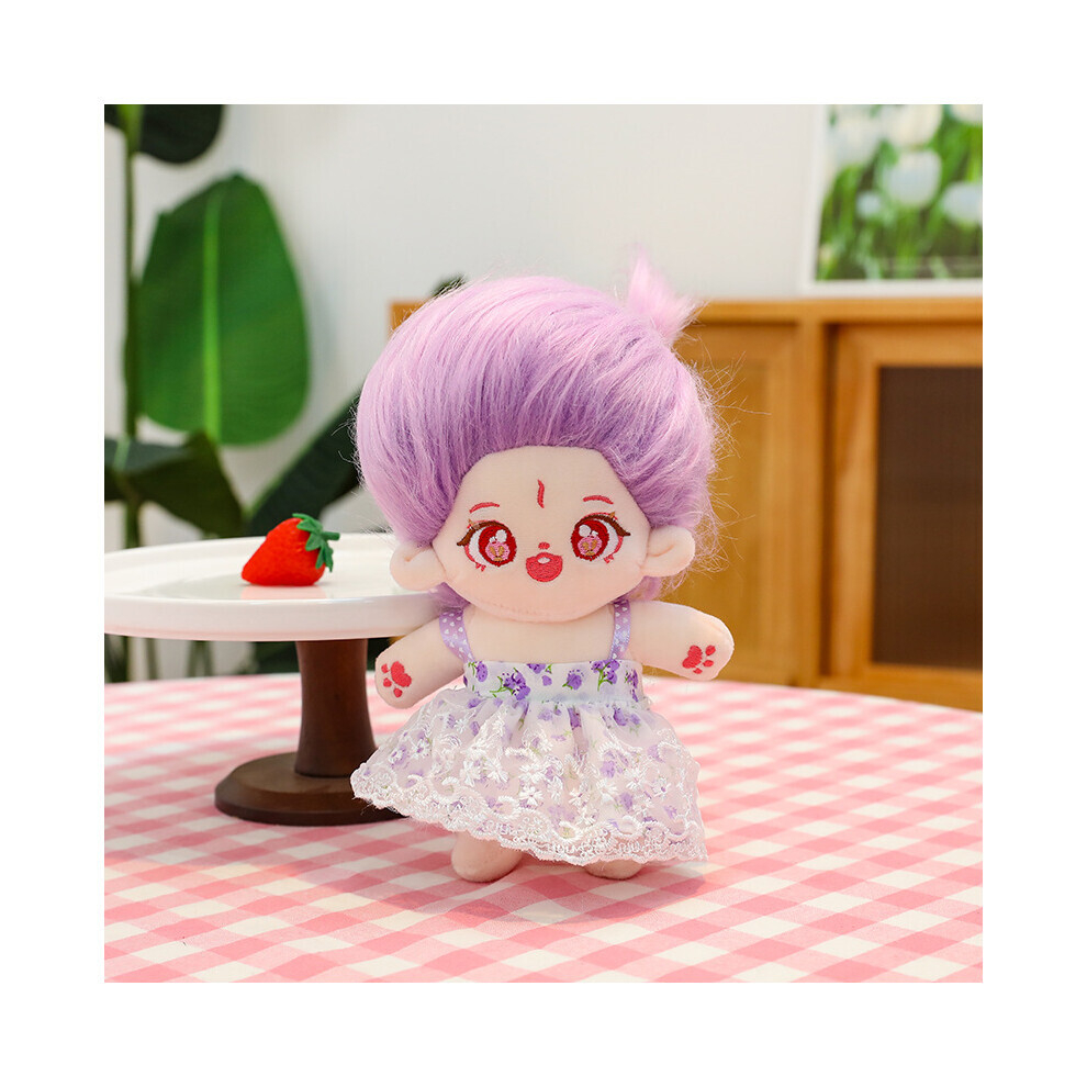 (Violet) Poupée de dessin animé en peluche en cristal doux de 20 cm ...