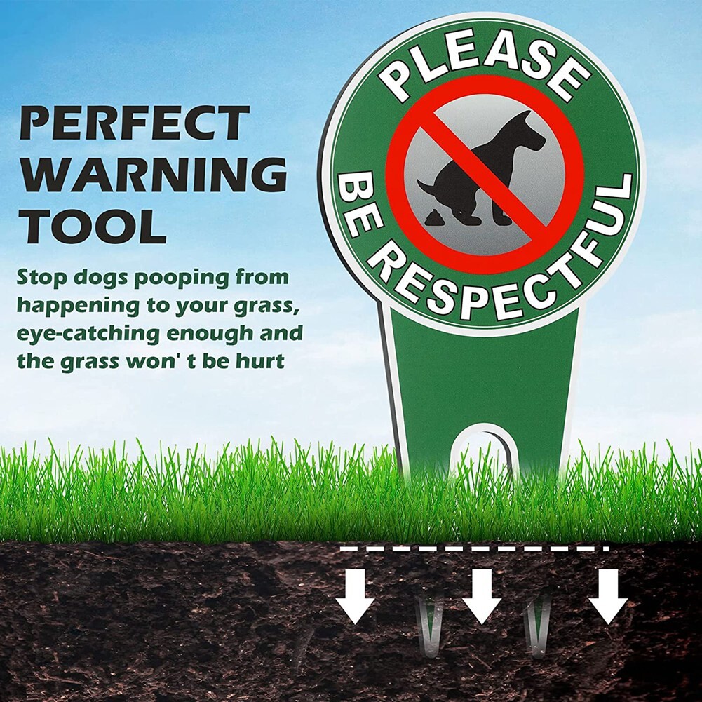 4 Pieces No Poop Dog Signs Please Be Respectful No Pooping Dog Lawn ...