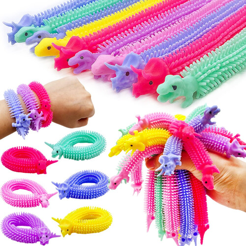 20 Pack Stretchy String Fidget Toys Dinosaur Sensory Noodle Strings ...