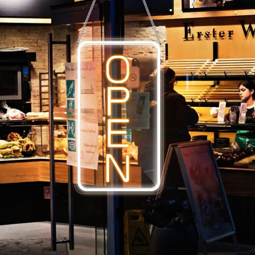 22.8"x 11.8" LED Neon Open Sign for Business, Ultra Bright Lighted Sign ...