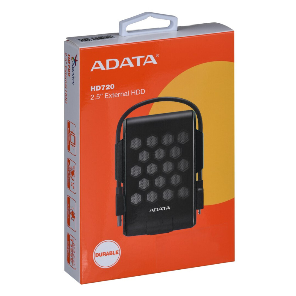 Disque dur externe portable ADATA HD720 - 2 To - USB 3.0 - noir - résistant à l'eau, la ...