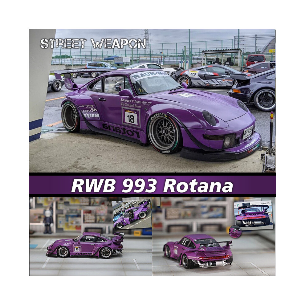 (Cyberpunk) SW 1:64 RWB 993 Rotana Race Track 997 Modèle de voiture ...