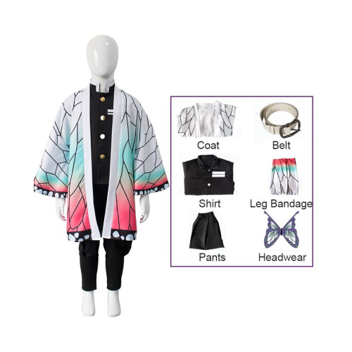 (Kochou Shinobu Suit, 110cm) Στολή Demon Slayer Kids Cosplay Kamado ...