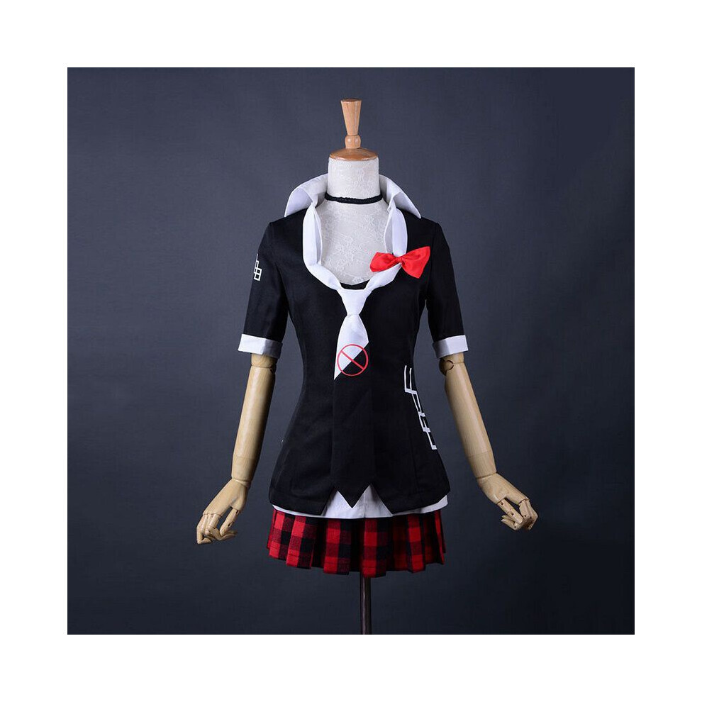 (Rayé, L) Enoshima Danganronpa Junko Cosplay Costume uniforme scolaire ...