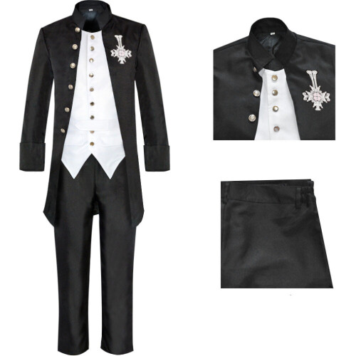 (XXL) Ghost Corpse Cannibal Cosplay Attire Μαύρο κοστούμι Stage ...
