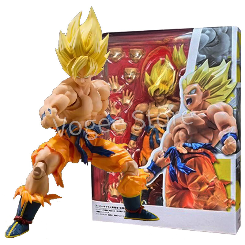 (med låda)Shf Son Goku Legendarisk actionfigur PVC rörlig samling Anime ...