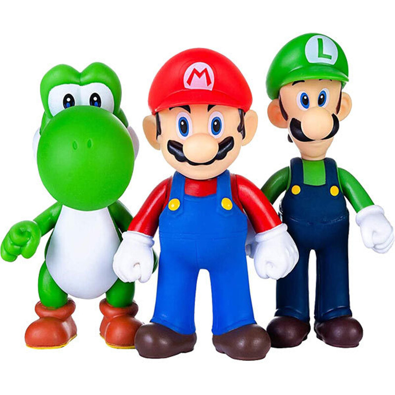 (A01-12CM)Spel Super Mario Bros Tecknad dockor Modell Anime Figurer ...