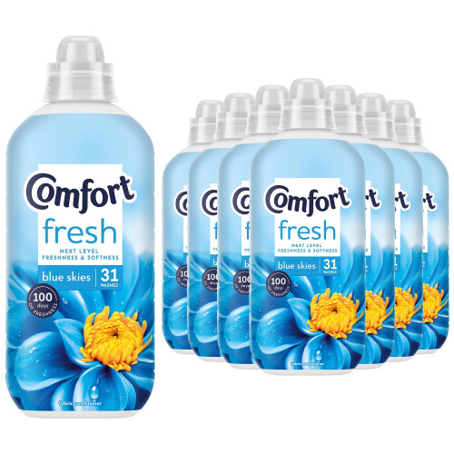 Comfort Fresh Blue Skies Liquid Fabric Conditioner 31 W 930ml, 8 Pack ...