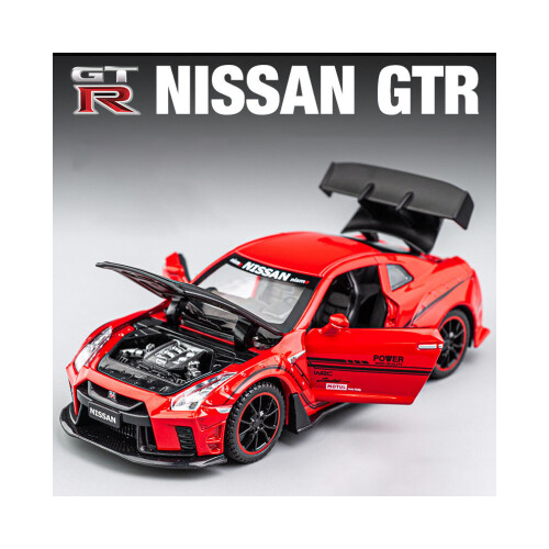 (R35 Röd) 1:32 Nissan GTR R34 GT-R R35 Fast & Furious Legering ...