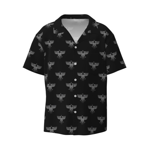 (MR2 Screaming Chicken_8349) Men's Hawaiian Shirts Cuban Collar Vintage ...