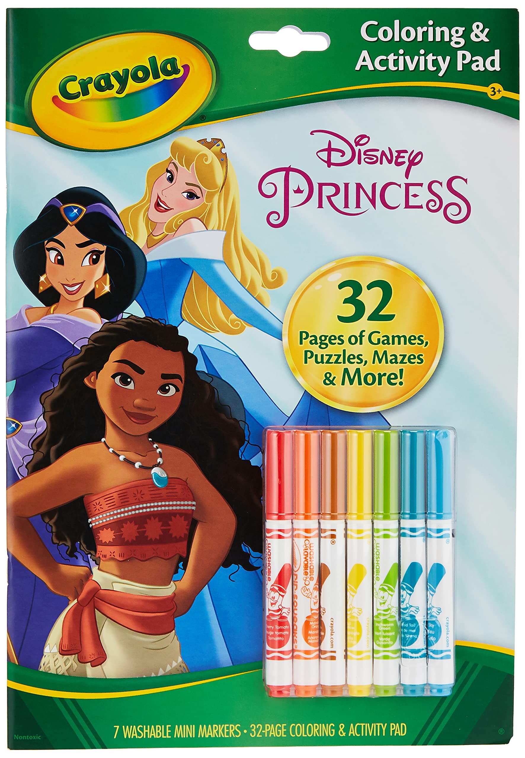 Libro para colorear y actividades de princesas Disney de Crayola: 32 p ginas para colorear y 7 ...