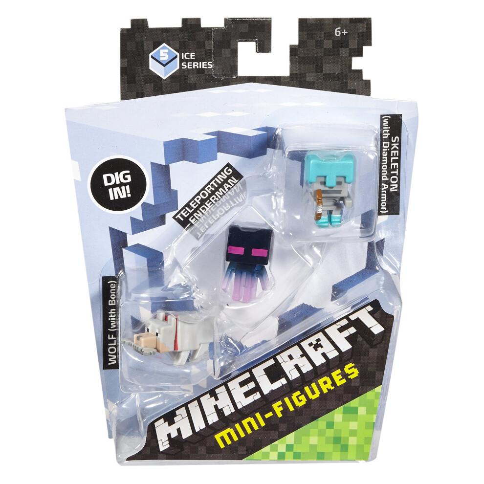 T l portation Enderman Loup avec Os et Squelette avec Armure de Diamant ...