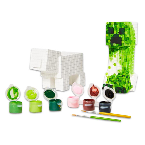Minecraft Paint Your Own Figurines Set - Bundle with DIY Painting Set ...