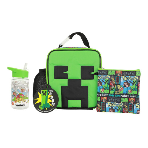 Minecraft Creeper 4-Piece Lunchbox & Water Bottle Combo Set on OnBuy