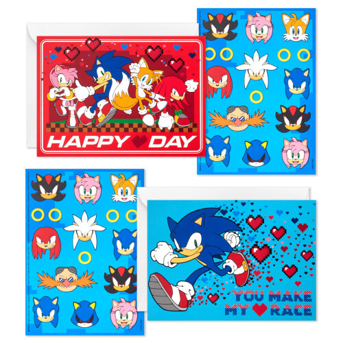 Surtido de tarjetas de San Valent n de Sonic the Hedgehog de Hallmark ...