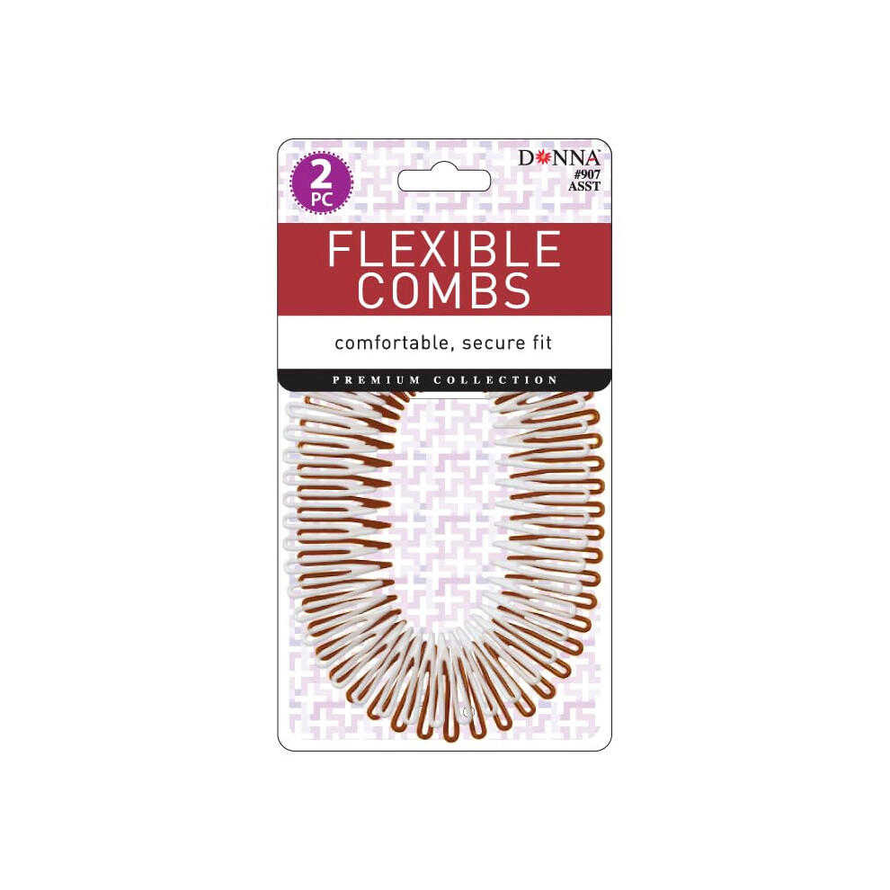 DONNA SIDE POCKET & FLEXIBLE COMBS Great for All Hair Type Hair Styling ...