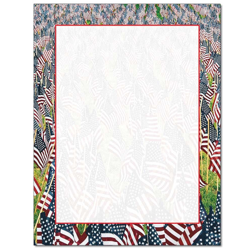 Hlavickov papier pre laserov a atramentov tlaciarne Field of Flags (25 ...
