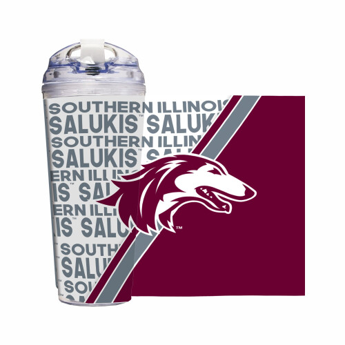 Vaso acr lico est ndar de 24 oz de Rico Industries NCAA Southern Illinois Salukis con tapa ...