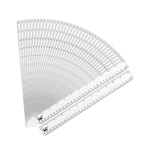 Mr. Pen- Plastic Ruler 12 Inch 36 Pack Metric & Imperial Clear Ruler ...