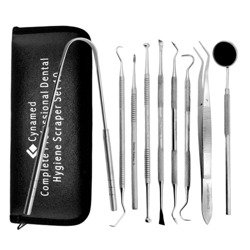 Kit de soins bucco-dentaires CynaMed (lot de 9) : cure-dents en acier ...