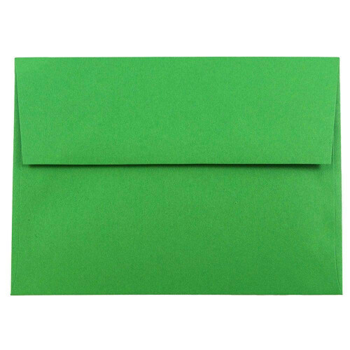 JAM PAPER A7 Colored Invitation Envelopes - 5 1/4 x 7 1/4 - Green Recycled - 50/Pack on OnBuy
