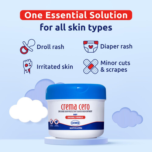Crema Cero Diaper Rash Cream for Baby With Zinc Oxide - High-Strength ...