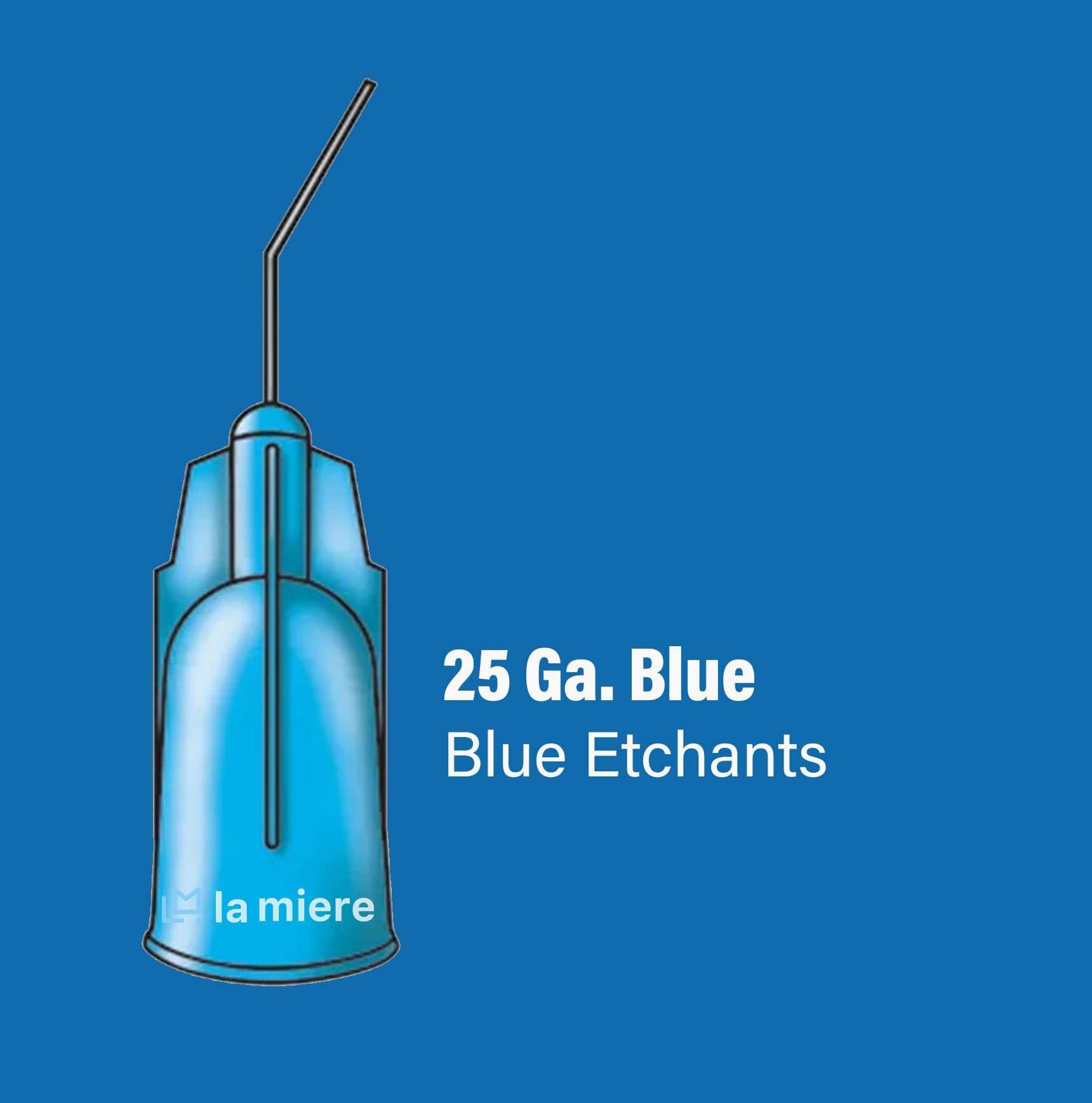 100Pkg. Pre-Bent applicator Tips 25 Ga.Blue Etchants Dental PreBent ...