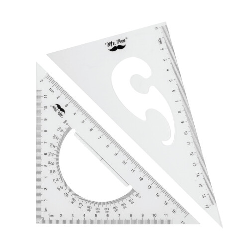 Mr. Pen- Triangle Ruler 2 Pack 17 y 11 30/60 y 45/90 Regla del tringulo ...