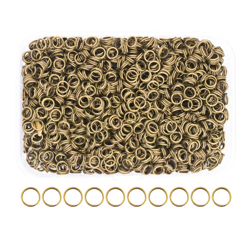 Mandala Crafts Antique Brass Small Key Rings for Crafts - Assorted ...